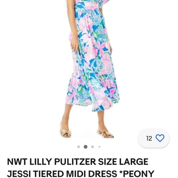 Lilly Pulitzer | Dresses | Lilly Pulitzer Size Large Jessi Tiered Midi Dress Peony For Your ...